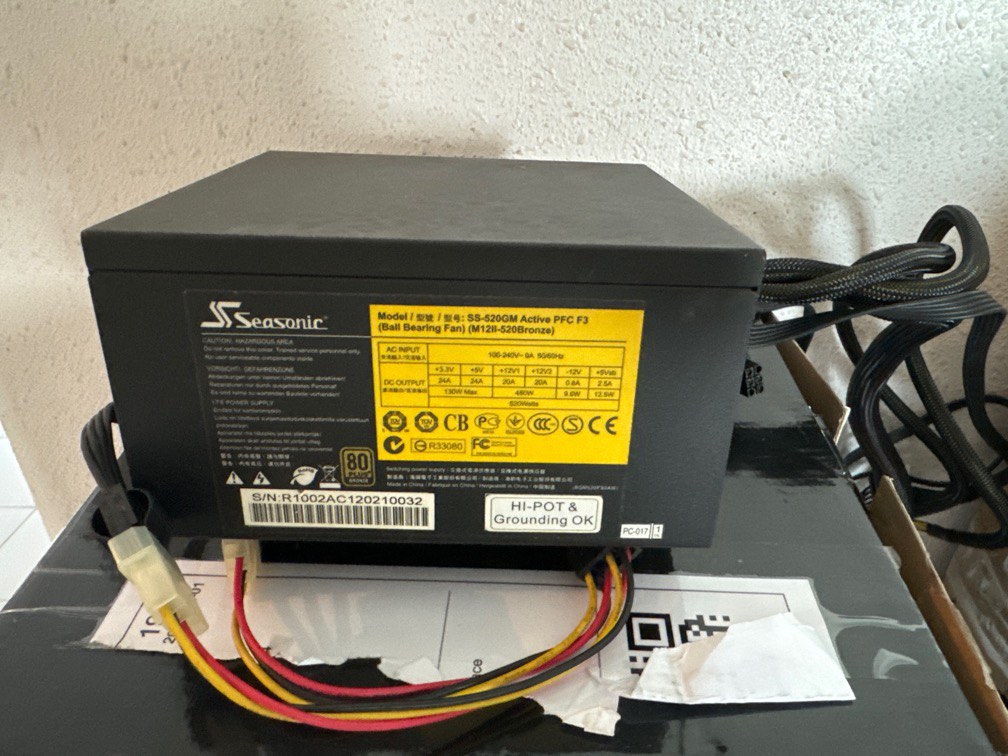 Seasonic 520w PSU, Computers & Tech, Parts & Accessories, Computer ...