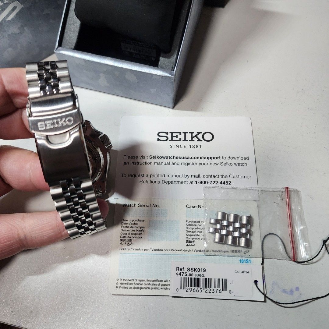 Seiko 5 Sports SKX GMT Charcoal gray dial with red and blue accents U.S ...