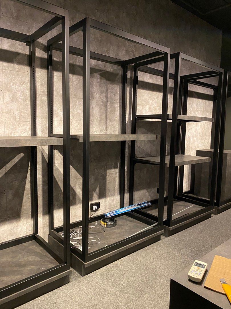 Showroom Customized Display Racks. Solid Stainless Steel with LED ...