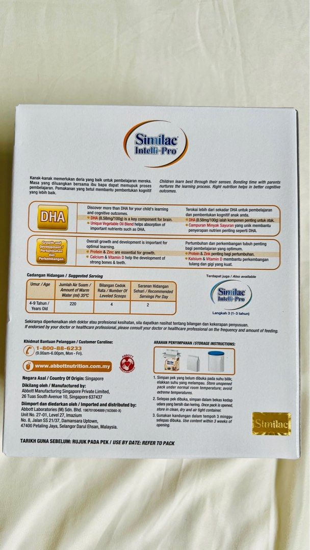Similac Intelli-Pro Stage 4 - 1.8kg, Babies & Kids, Nursing & Feeding ...