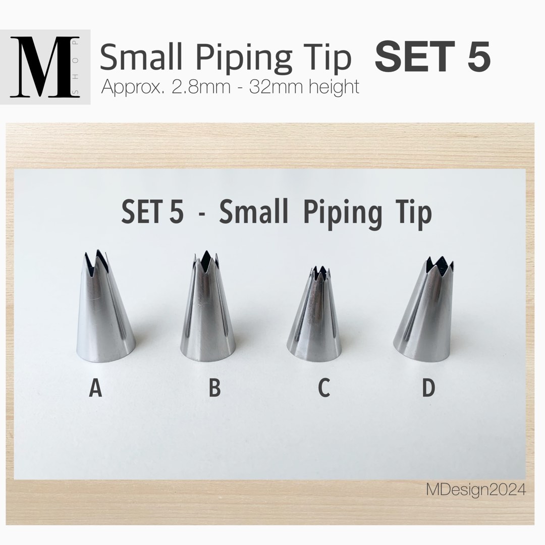 Small Piping Tip Set 5, Furniture & Home Living, Kitchenware ...