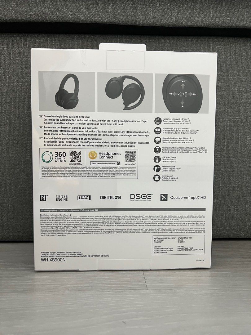 Sony Digital Noise Cancelling featured Extra Bass sound wireless ...