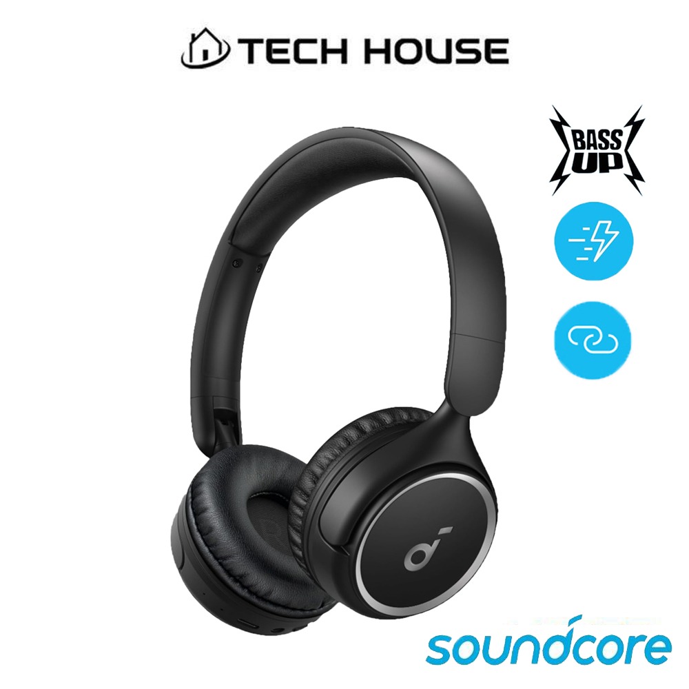 Soundcore by Anker H30i Wireless On-Ear Foldable Headphones Pure Bass 70H Bluetooth 5.3 ...