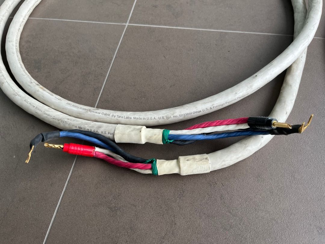 Speaker Cables - Tara Labs RCS Prime Bi-Wire 10ft pair, Audio, Other ...