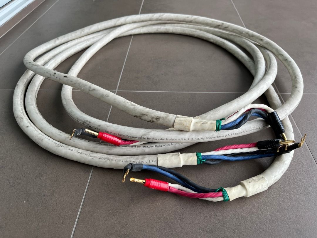 Speaker Cables - Tara Labs RCS Prime Bi-Wire 10ft pair, Audio, Other ...