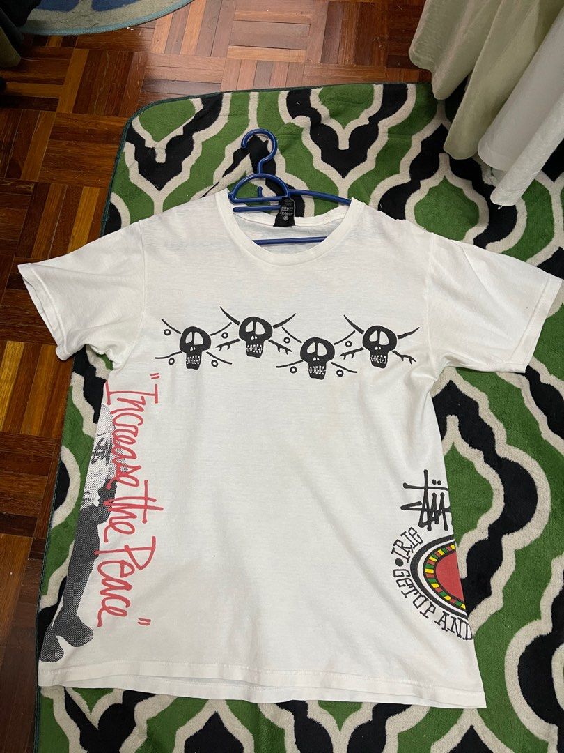 Stussy skull x rasta x photo tee kids, Men's Fashion, Activewear on ...