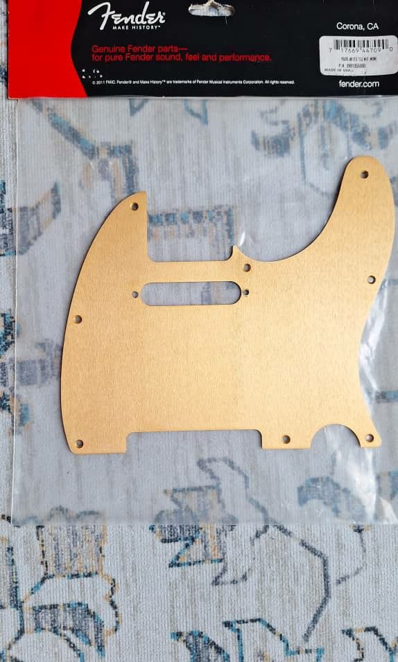 Telecaster Anodized Gold Pickguard, Hobbies & Toys, Music & Media ...