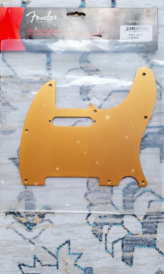 Telecaster Anodized Gold Pickguard, Hobbies & Toys, Music & Media ...