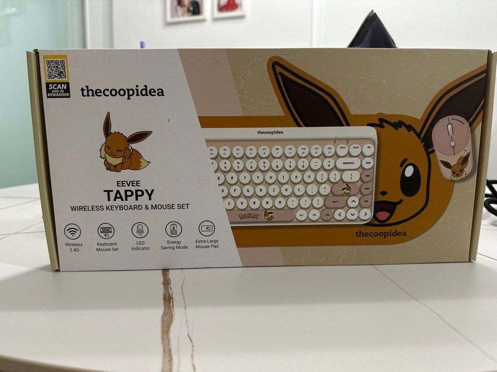 Thecoopidea TAPPY Wireless Keyboard and Mouse Set (Eevee), Computers & Tech, Parts & Accessories ...