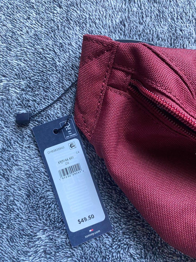 TOMMY Hilfiger Belt Bag-Maroon, Women's Fashion, Bags & Wallets, Purses & Pouches on Carousell