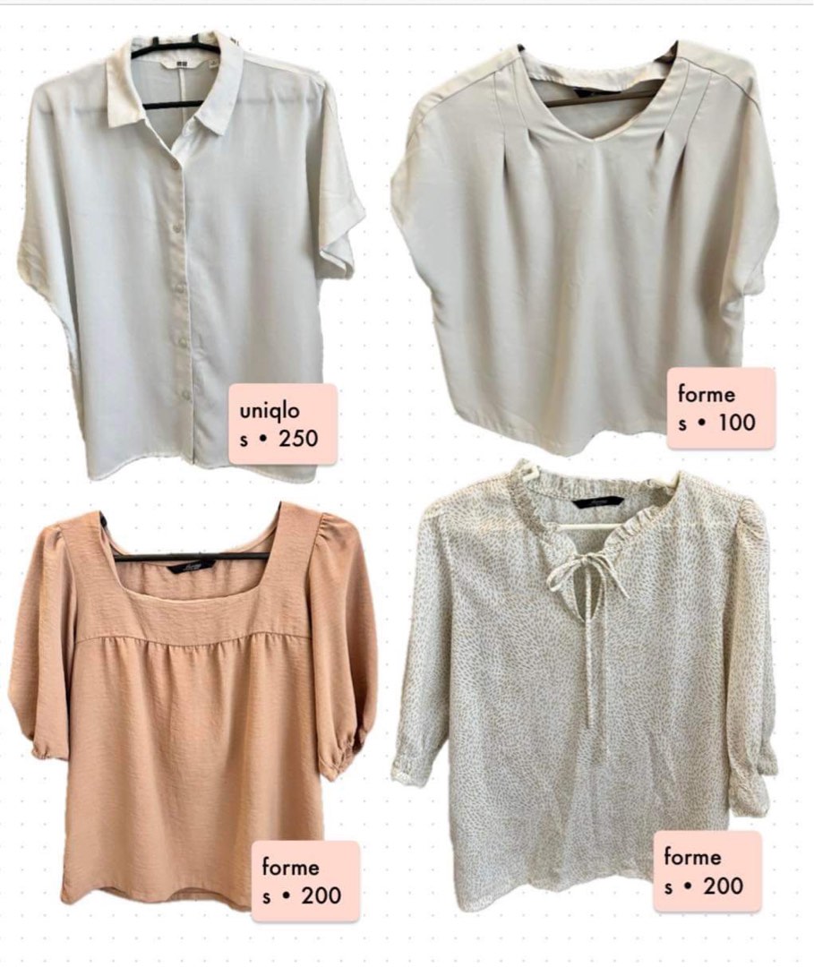 Tops for sale (Uniqlo, Forme), Women's Fashion, Tops, Blouses on Carousell