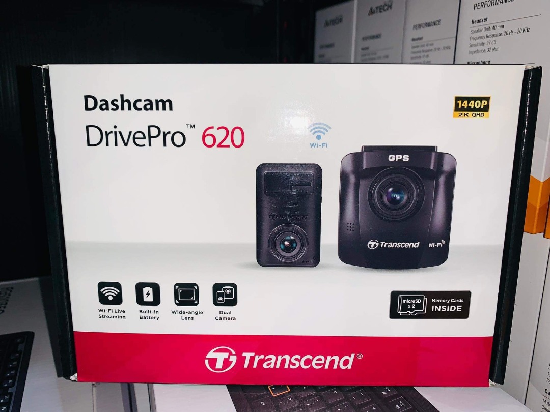 Transcend DrivePro 620 Dual Camera Dashcam 64GB TS-DP620A-64G ...
