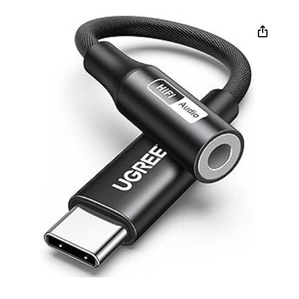 UGREEN USB C to 3.5mm Audio Adapter Hi-Res 32bit/384KHz Type C to Aux Dongle HiFi DAC Headphone ...