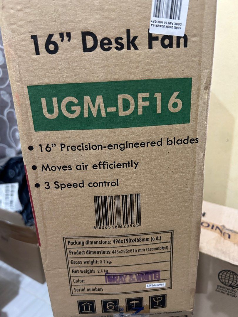 Union Desk Fan UGM-DF16-A, TV & Home Appliances, Other Home Appliances ...