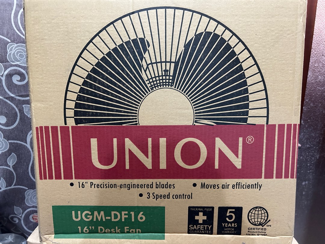 Union Desk Fan UGM-DF16-A, TV & Home Appliances, Other Home Appliances ...