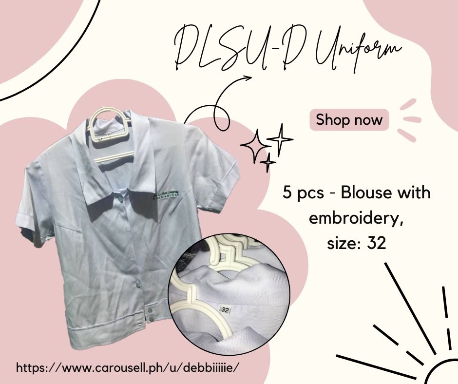 Used DLSU-D Female College Uniform SET, Women's Fashion, Dresses & Sets ...