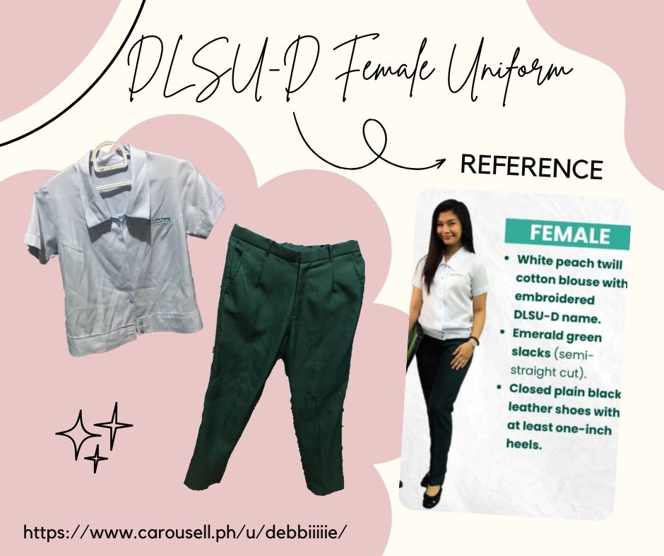 Used DLSU-D Female College Uniform, Women's Fashion, Dresses & Sets ...