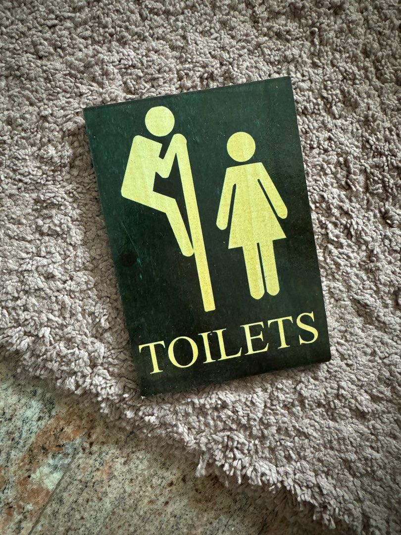 Vintage toilet sign wooden hanging Wall decor, Furniture & Home Living ...