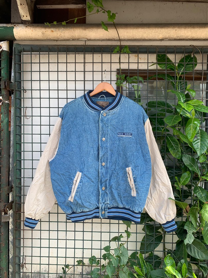 Vintage varsity jacket denim, Men's Fashion, Coats, Jackets and ...