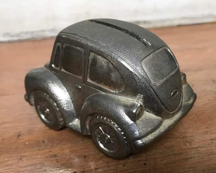 Volkswagen Beetle Pewter Coin Bank, Furniture & Home Living, Home Decor ...