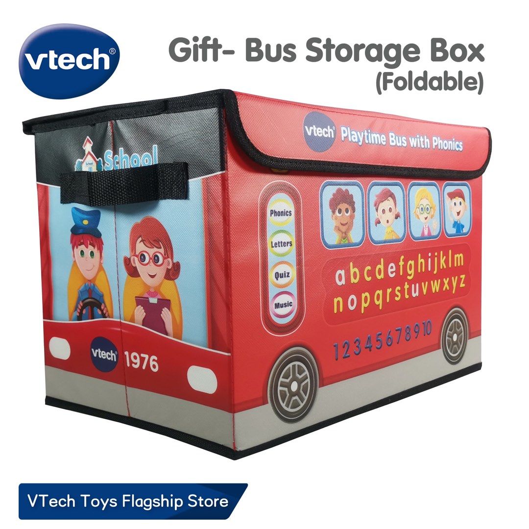 Vtech foldable bus storage box, Furniture & Home Living, Home ...