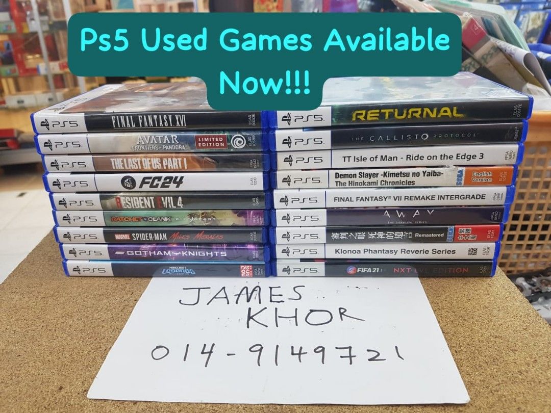 Wts Ps5 Used Games Start From Rm80 To Above!!!, Video Gaming, Video ...