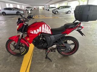 Yamaha FZ16 rim wrapping, Motorcycles, Motorcycle Apparel on Carousell