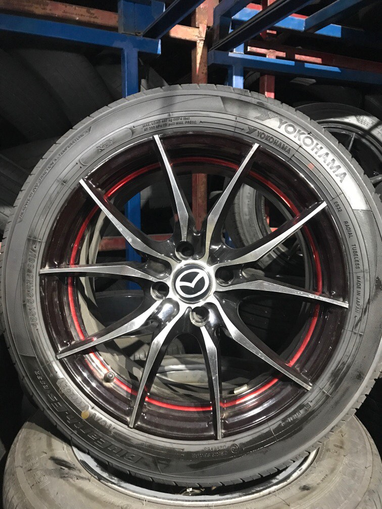 16” 4x100 Sport Rims set with tyres, Car Accessories, Tyres & Rims on ...