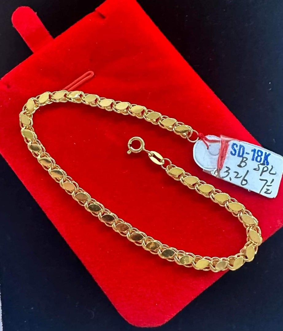 18K Saudi Gold Damascus bracelet, Women's Fashion, Jewelry & Organizers ...