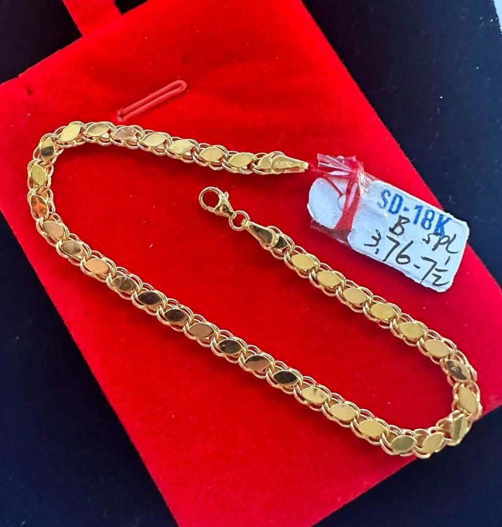 18K Saudi Gold Damascus bracelet, Women's Fashion, Jewelry & Organizers ...