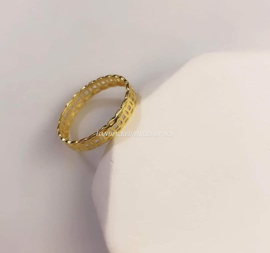 18k Saudi Gold Money Catcher Ring, Women's Fashion, Jewelry ...