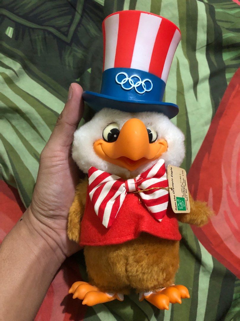 1980 rare sam the eagle olympic mascot vinyl plush figure, Hobbies & Toys, Toys & Games on Carousell
