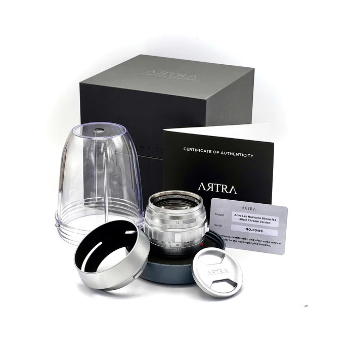 全新1年保養 ARTRA LAB 50mm F1.2 NOCTURNE Silver Chrome for Leica M-Mount ...