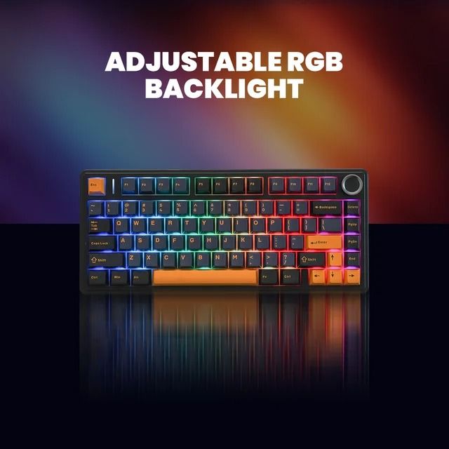 EPOMAKER x AULA F75 HiFi Audio Gasket Structure 1680M RGB Light Wireless Mechanical Keyboard 全鍵 ...