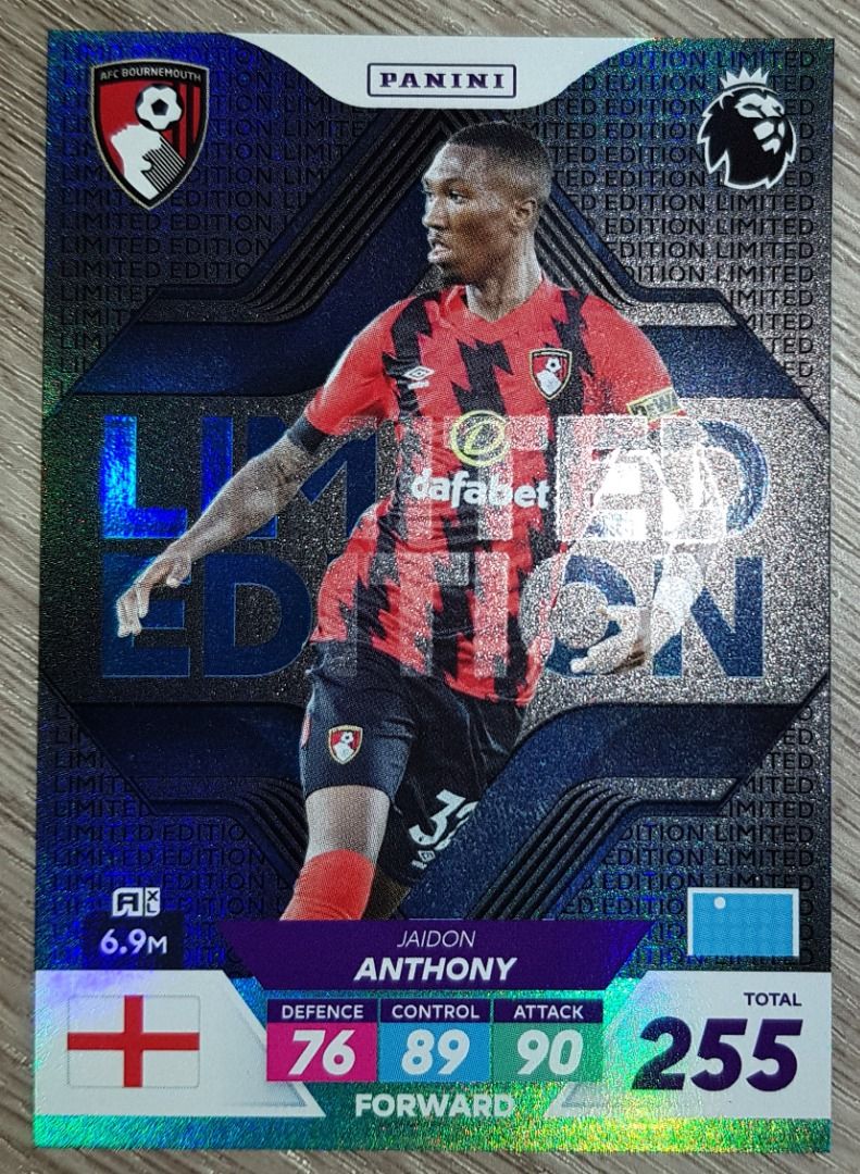 2023 Panini Adrenalyn XL Plus Jaidon Anthony Limited Edition football ...