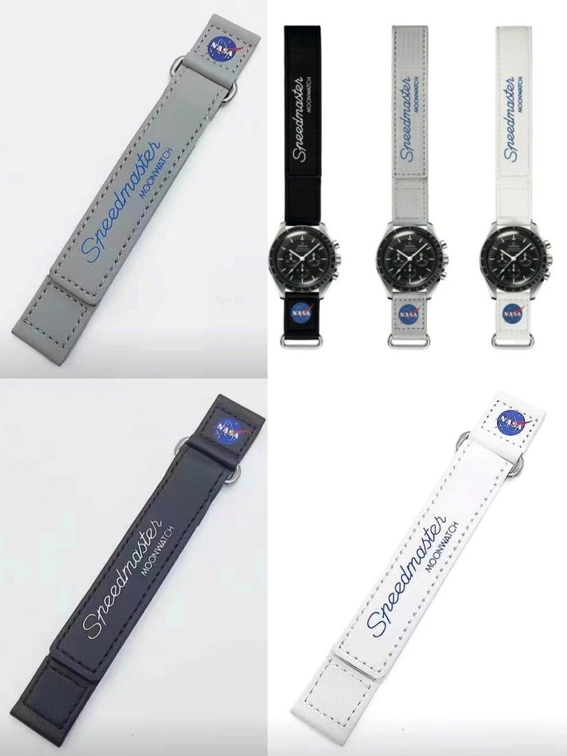 20mm NASA VELCRO STRAP FOR OMEGA MOONWATCH AND SWATCH MOONSWATCH ...