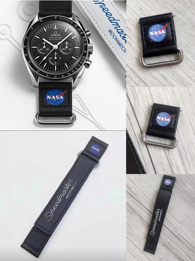 20mm NASA VELCRO STRAP FOR OMEGA MOONWATCH AND SWATCH MOONSWATCH ...