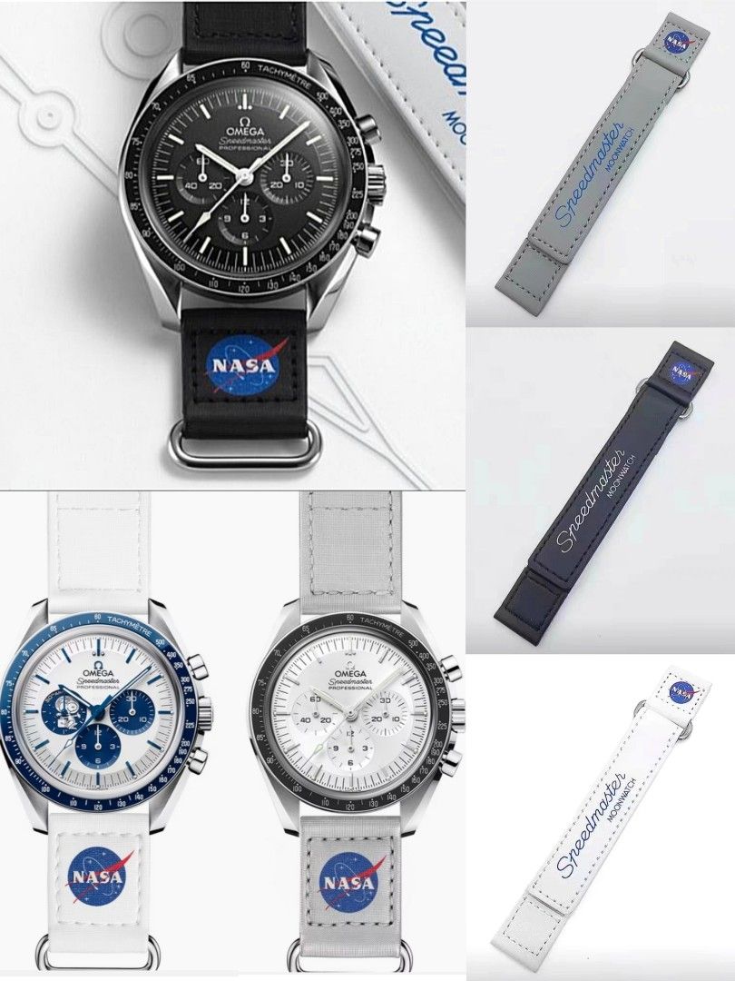 20mm NASA VELCRO STRAP FOR OMEGA MOONWATCH AND SWATCH MOONSWATCH ...