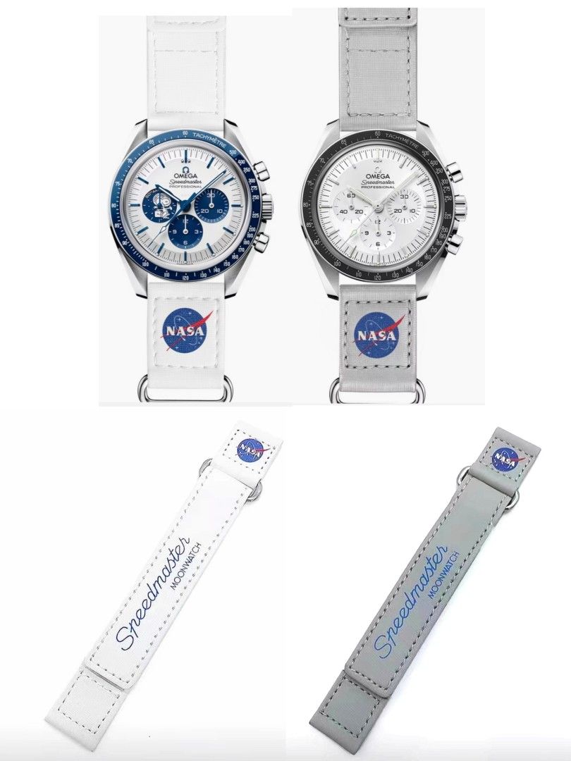 20mm NASA VELCRO STRAP FOR OMEGA MOONWATCH AND SWATCH MOONSWATCH ...
