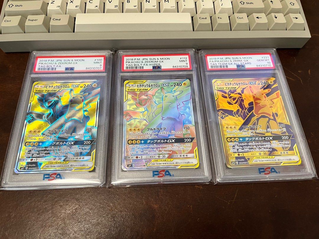 3 x Slab Set PSA 10 Pikachu & Zekrom Tag Team GX Japanese Pokemon Card, Hobbies & Toys, Toys ...