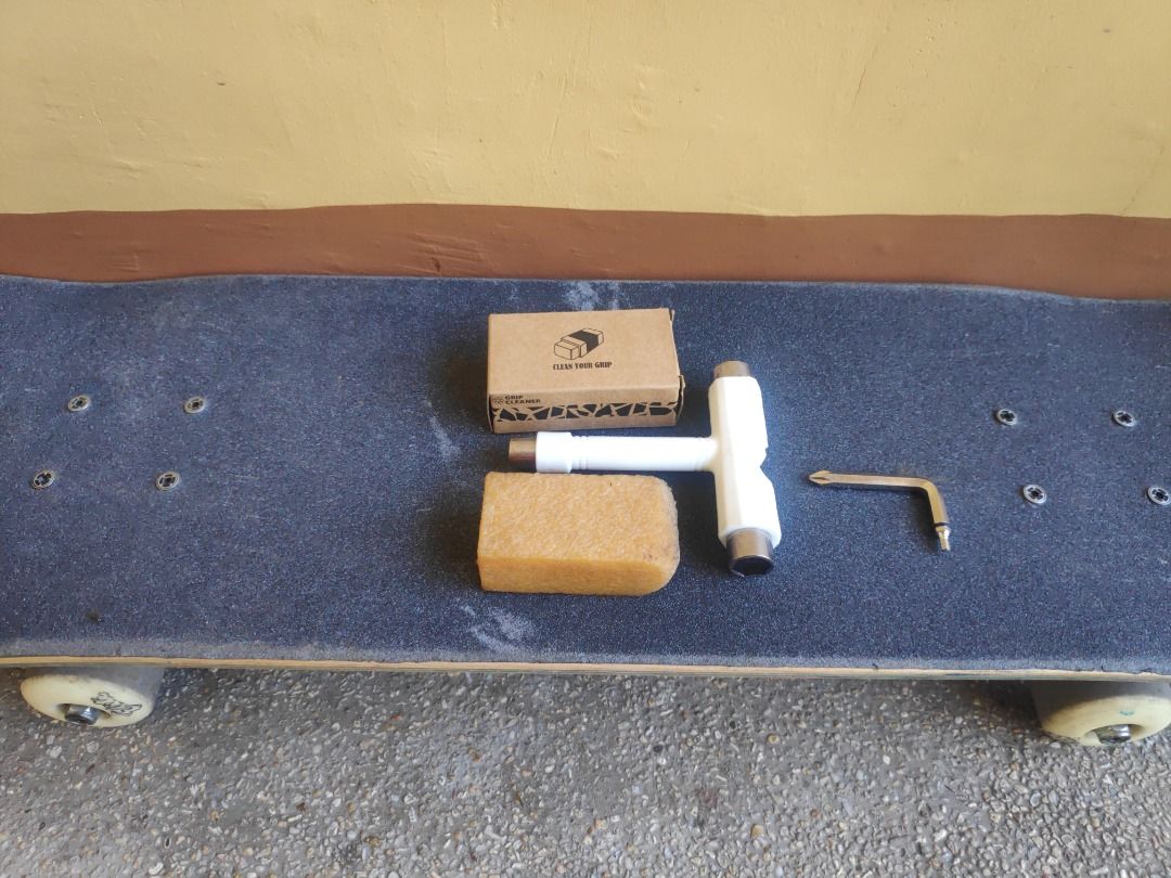 8.0" Baker OG Shape Melow Concave Skateboard with Grip tape cleaner and ...