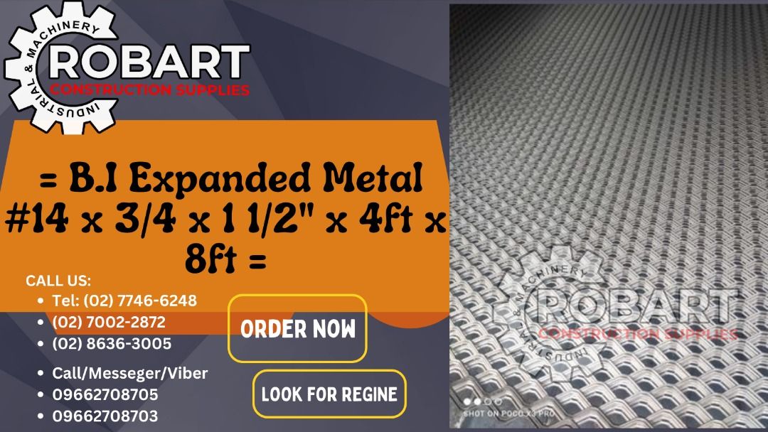 = B.I Expanded Metal #14 x 3/4 x 1 1/2" x 4ft x 8ft =, Commercial ...