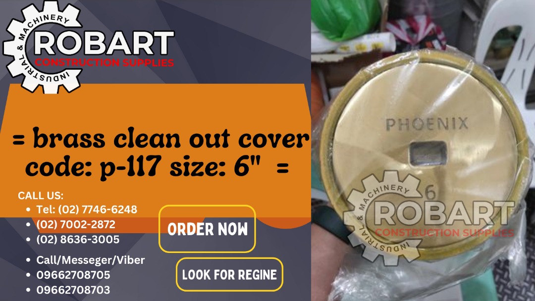 = brass clean out cover code: p-117 size: 6" =, Commercial & Industrial ...