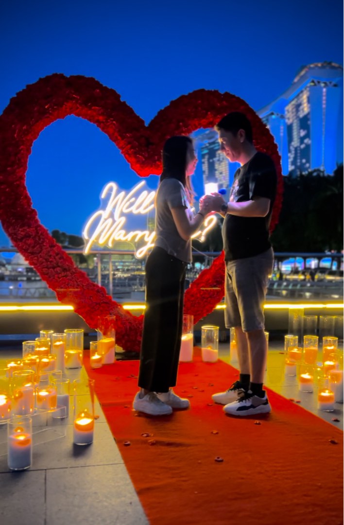 Luxury proposal • Wedding proposal • Wedding backdrop • Solemnisation ...