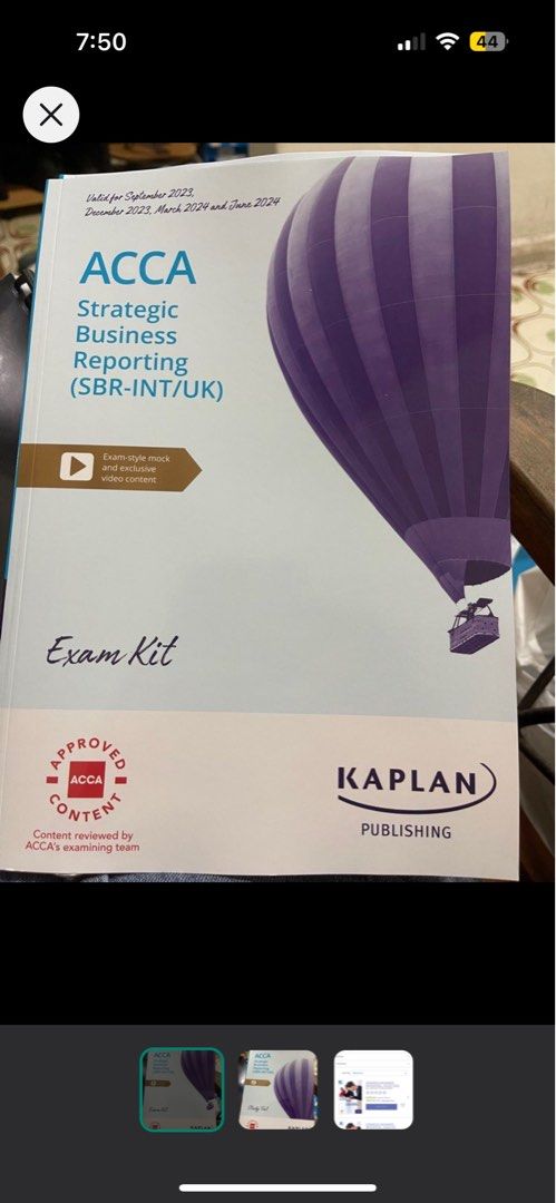 ACCA SBR TEXTBOOK/ KAPLAN STUDY TEXT/exam kit, Hobbies & Toys, Books & Magazines, Textbooks on ...