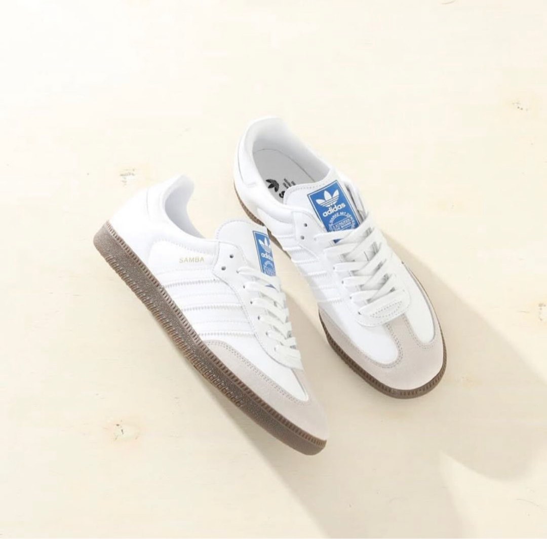 Adidas Samba OG Pure White, Women's Fashion, Footwear, Sneakers on ...