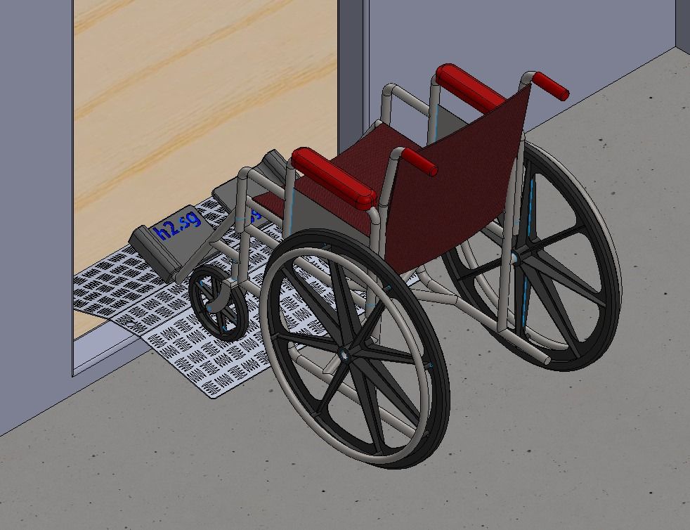 Aluminum Chequered Plate slope Ramp wheelchair E-scooter E-bike, Health ...