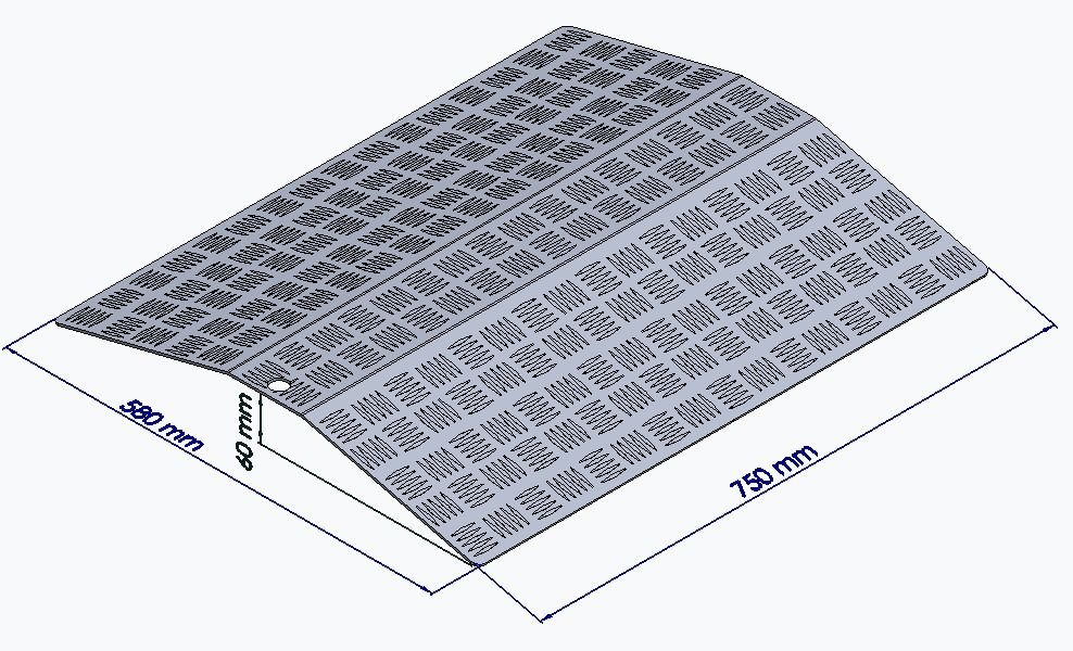 Aluminum Chequered Plate slope Ramp wheelchair E-scooter E-bike, Health ...