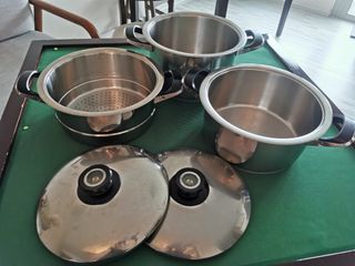 AMC stainless steel pots, Furniture & Home Living, Kitchenware ...