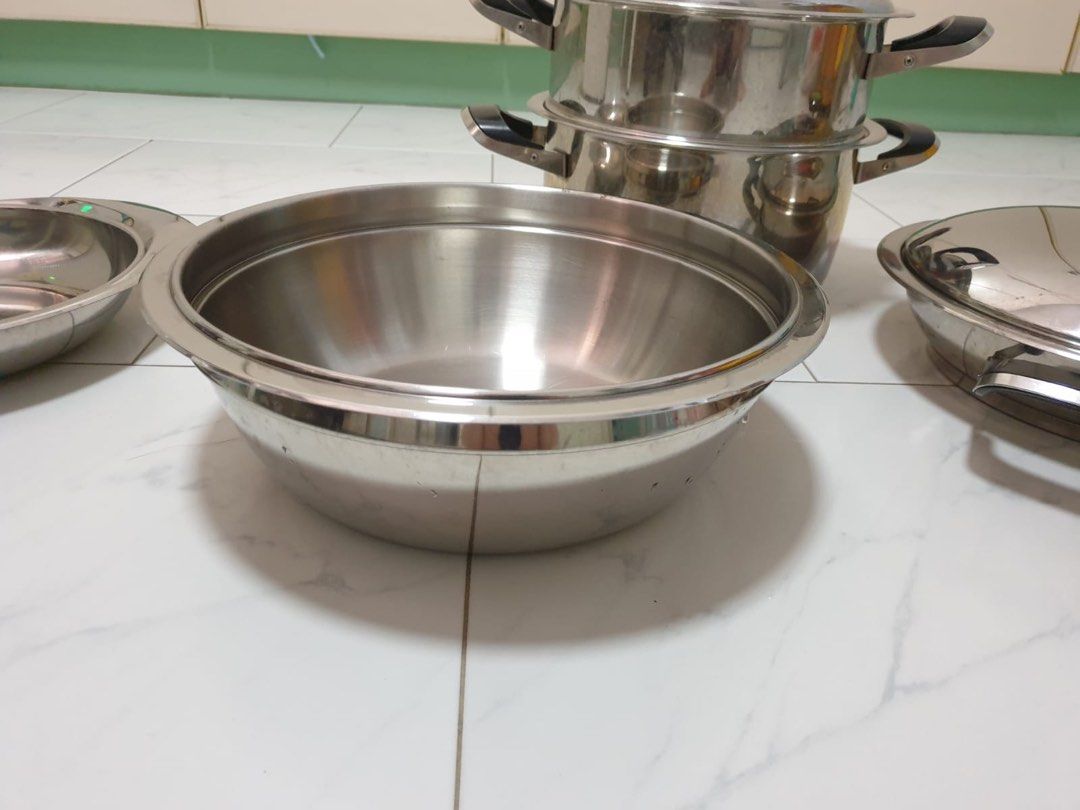 AMC stainless steel pots and pan, Furniture & Home Living, Kitchenware ...
